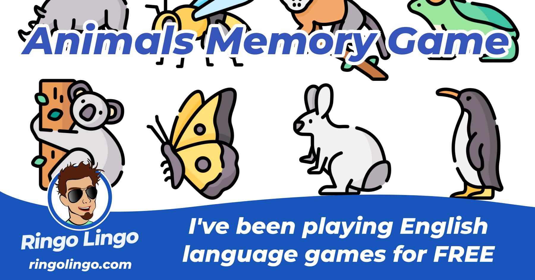 Animals Memory Game – Ringo Lingo